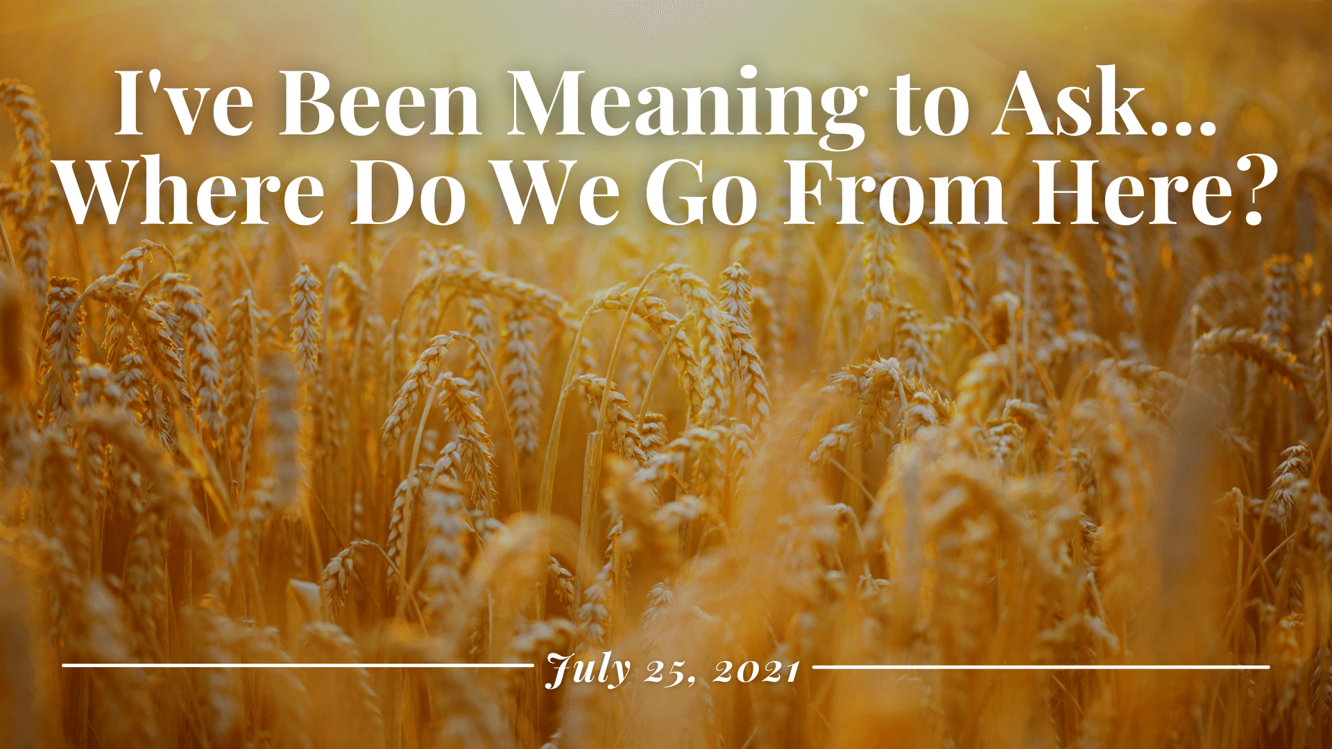 I've Been Meaning to Ask... Where Do We Go From Here? - Pacific Beach ...