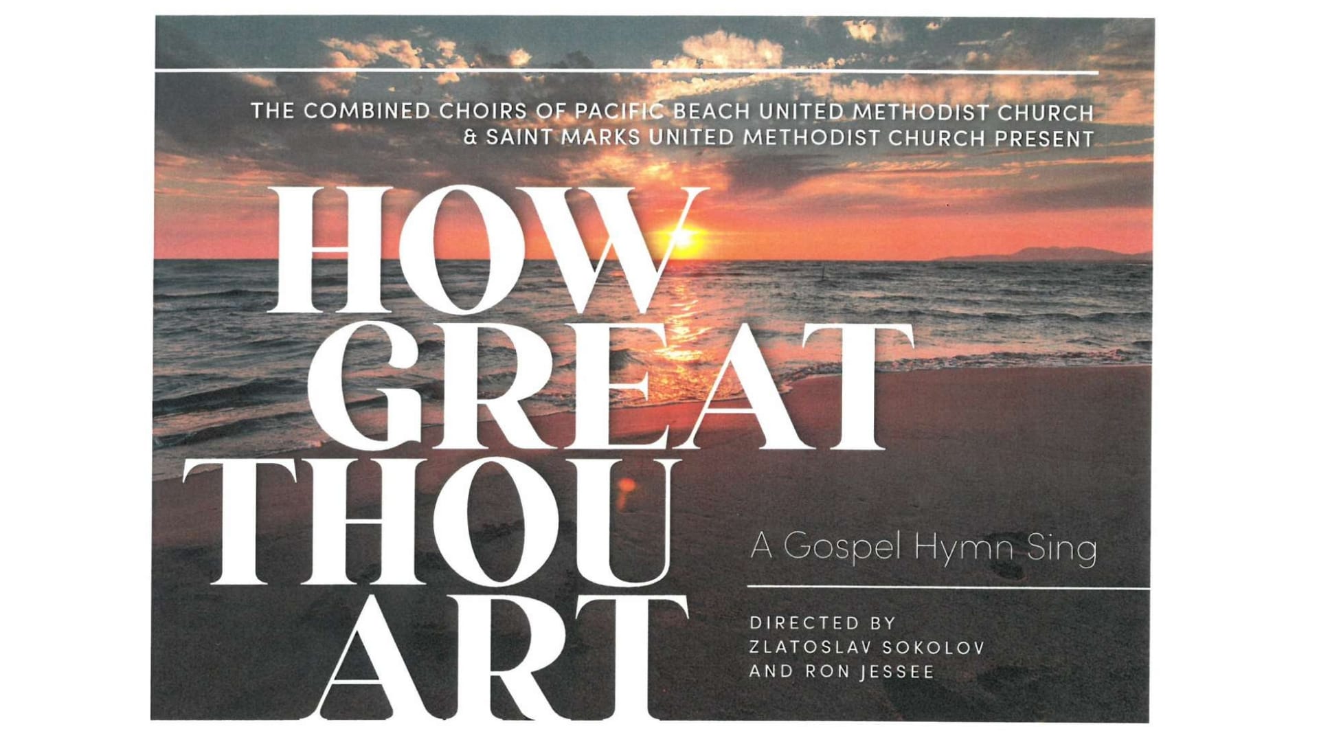 Hymn Sing Concert: How Great Thou Art - Pacific Beach United Methodist ...